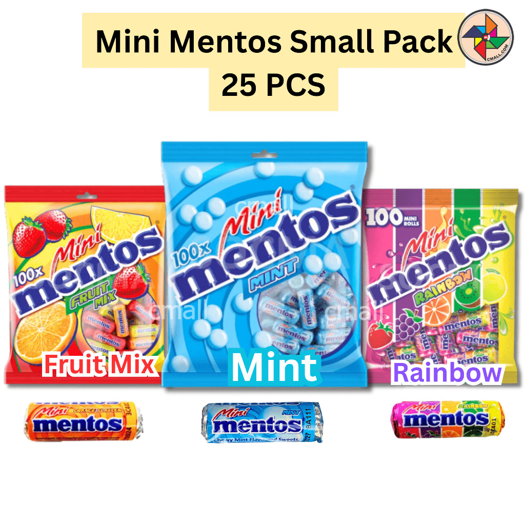 [CM] Mini Mentos Roll Mentos Chewy Candy Fruit Mix / Mint / Rainbow ...