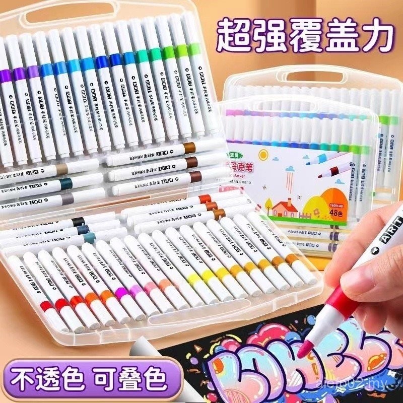 Pen Penanda Akrilik Tidak Berdarah Boleh Berlapis 60 Warna Khas Pelajar ...