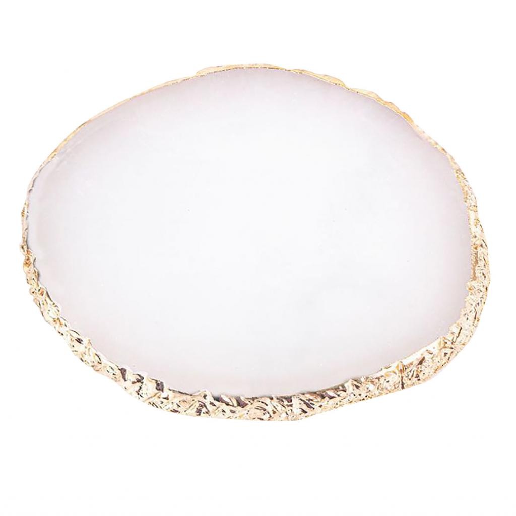 Xunb Nail Art Palette Gold Hem Trim Agate Texture Resin Color Mixing ...