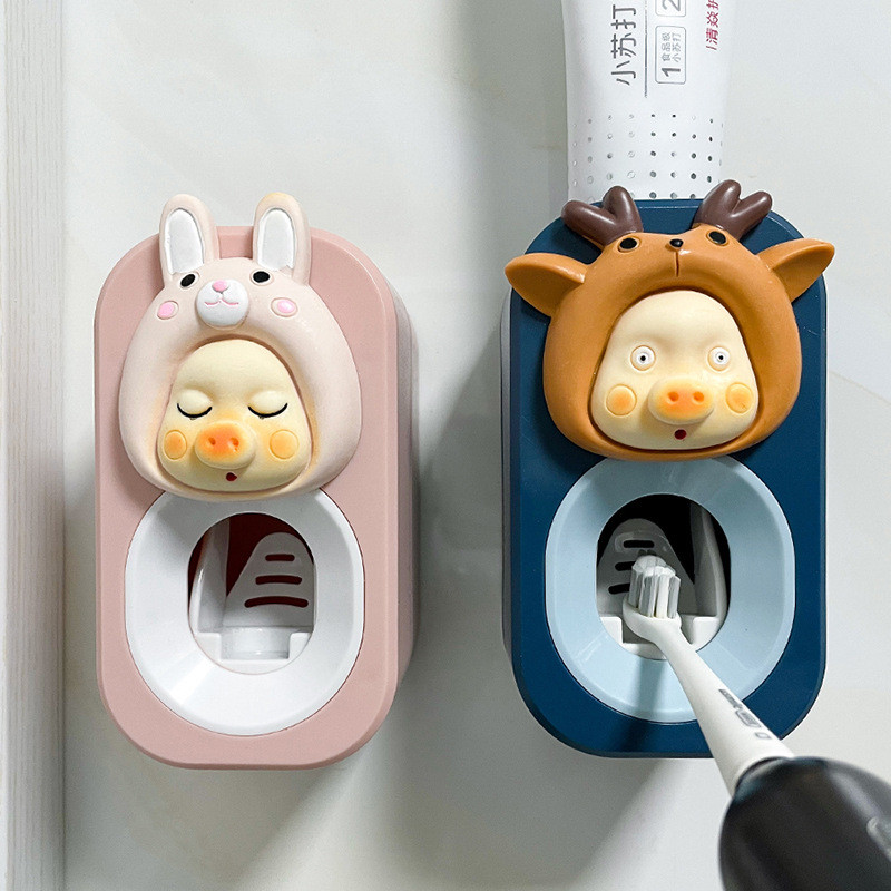 Automatic Toothpaste Squeezer Lazy Squeezer Cartoon Cute Pink Rabbit ...