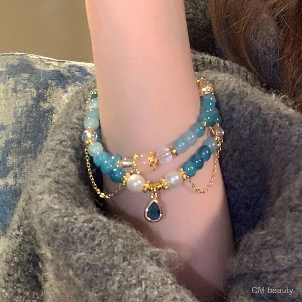 Retro Palace Style Exquisite Fashion Double Circle Crystal Bracelet ...