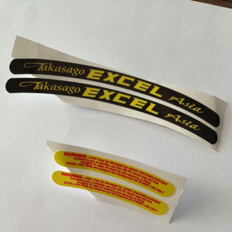 Excel VELG STICKERS velek stickers (read description) motorbike rims ...