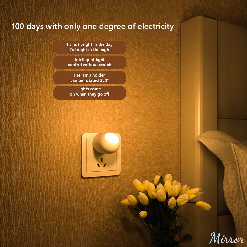 Led Control Sensor Light Plug-in Remote Control Night Light Bedside ...