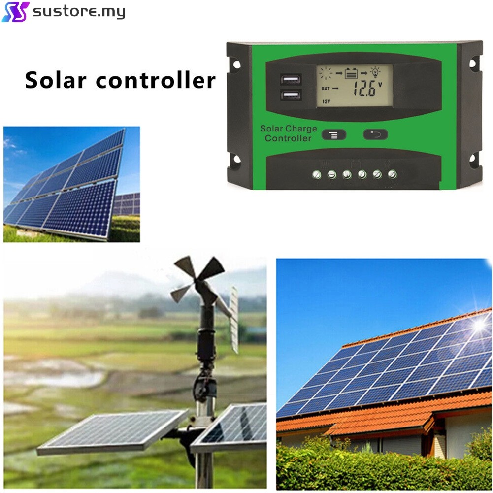 [Super] 30A MPPT Solar Panel Charge Controller Regulator Auto 12V/24V 2 ...