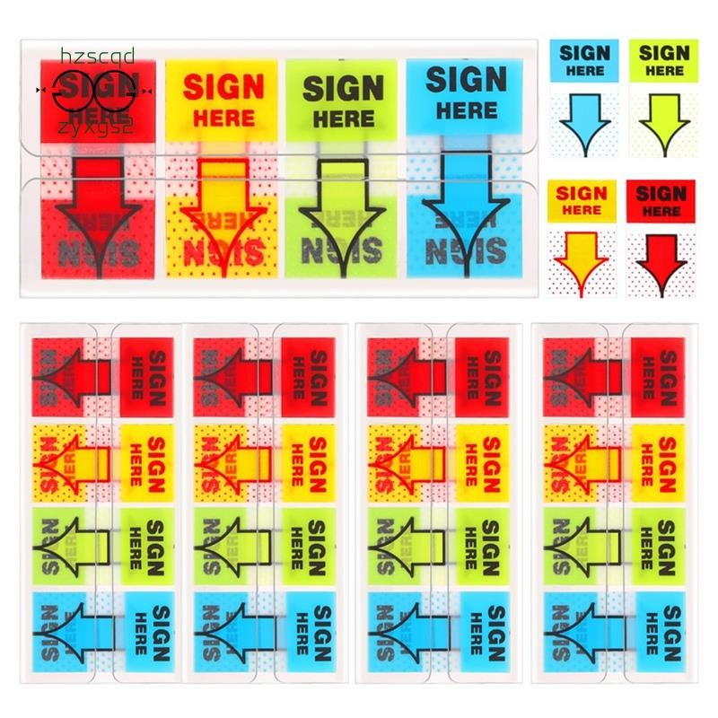 500pcs Sign Here Stickers,Labels Stickers Adhesive Sign Here Tabs Sign ...