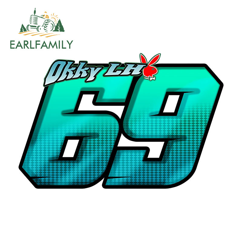 EARLFAMILY Racing Number 69 Car Stickers Occlusion Scratch Caravan ...