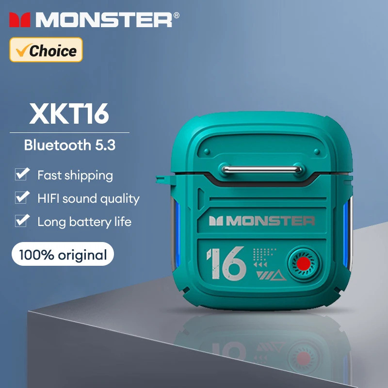Original Monster XKT16 Bluetooth V5.3 Wireless Headphones Standby Long ...