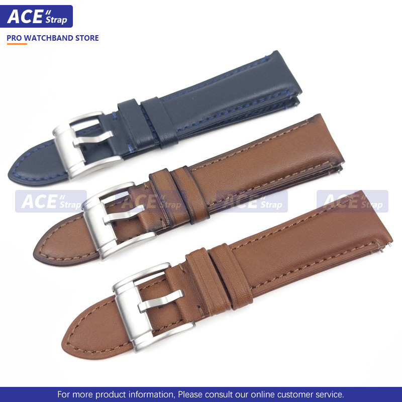 FOSSIL 22mm 24mm Tali Jam Watch Strap Genuine Leather Strap Watchband ...