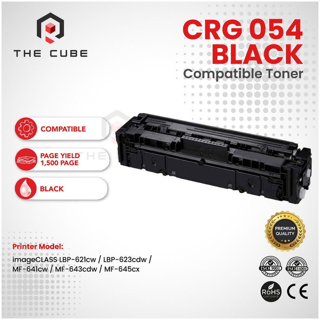 Compatible Canon 054 BLACK Toner for MF 643Cdw MF 645Cx MF-645cx LBP ...