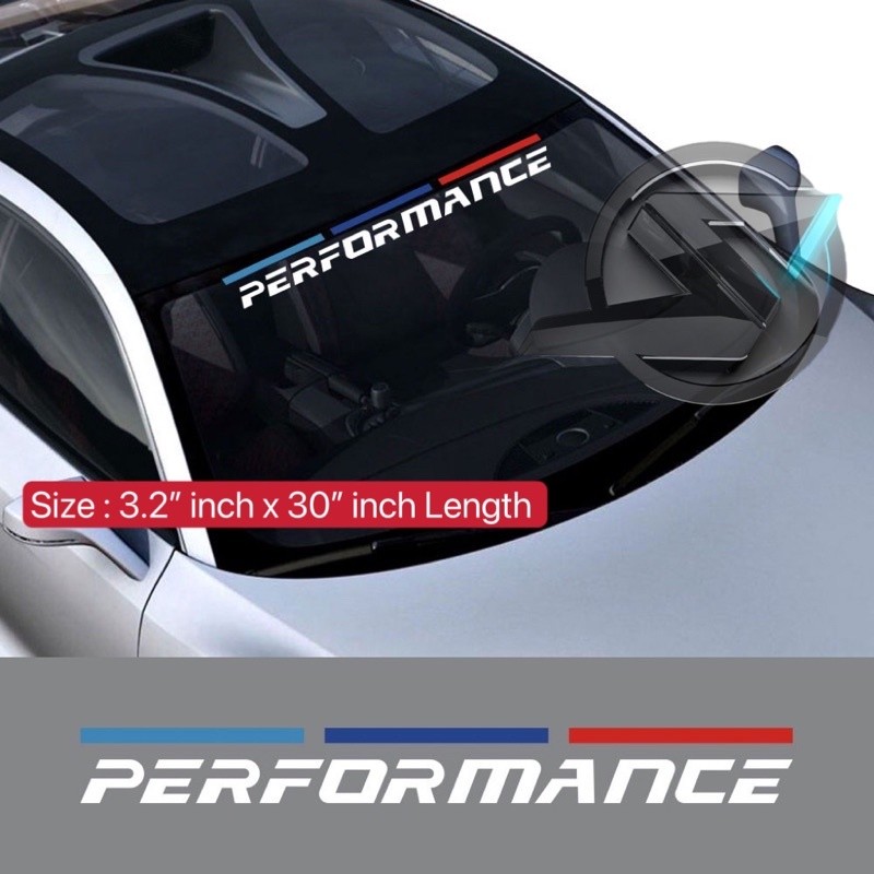 (Ready Stock)S92# 1pc Performance Car Windscreen Vinyl Sticker For BMW ...