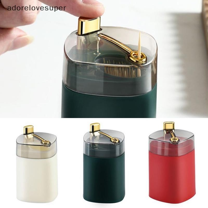 AD1MY Toothpick Container Portable Automatic Pops Up Press Automatic ...