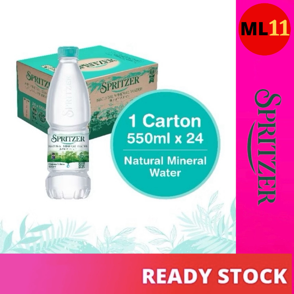 SPRITZER Natural Mineral Water / Air Mineral Semulajadi (550ml x 24 Bottles) | Shopee Malaysia