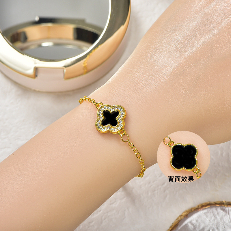 Fast Shipping🇲🇾 Unique 4-Leaf Clover Bracelet Fusion of Korean and ...