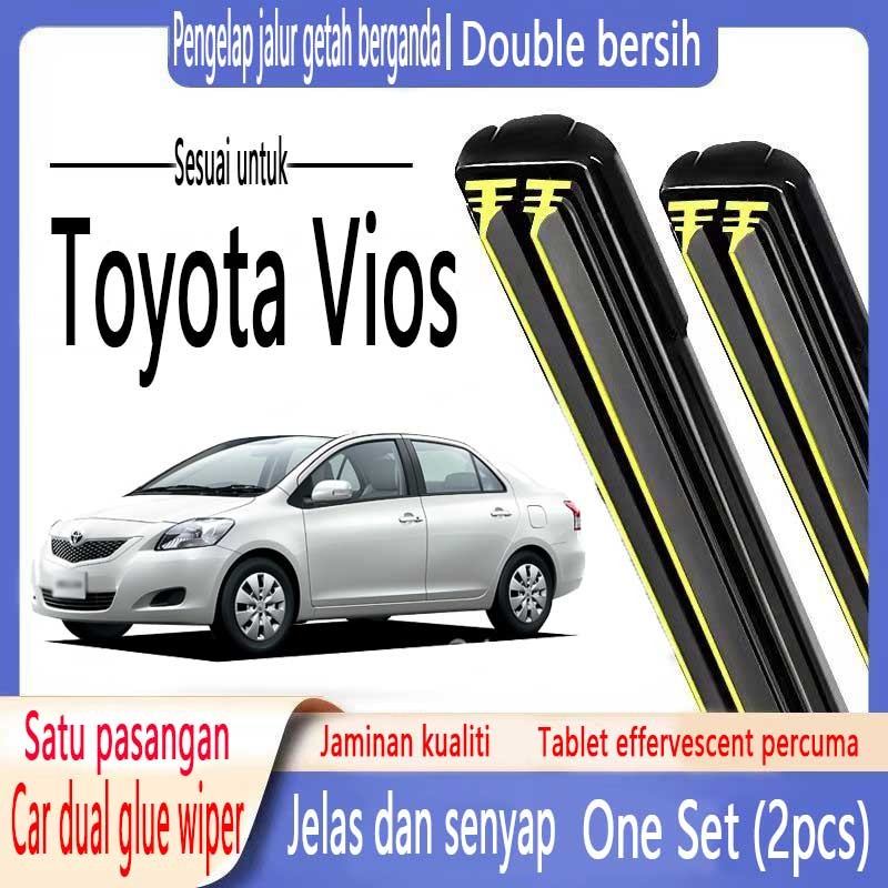 Toyota Vios Dedicated Wiper Toyota Vios (2002-2007) Double Rubber Strip ...