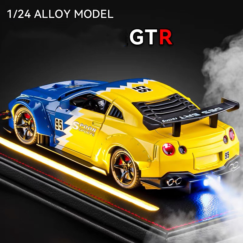 1:24 Nissan GTR R35 Modified Version Alloy Miniature Car Diecast Metal ...