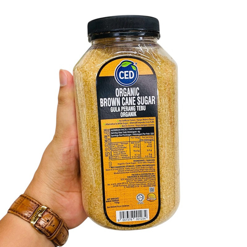 CED Brand Organic Brown Cane Sugar Gula Perang Tebu Organic (900g ...