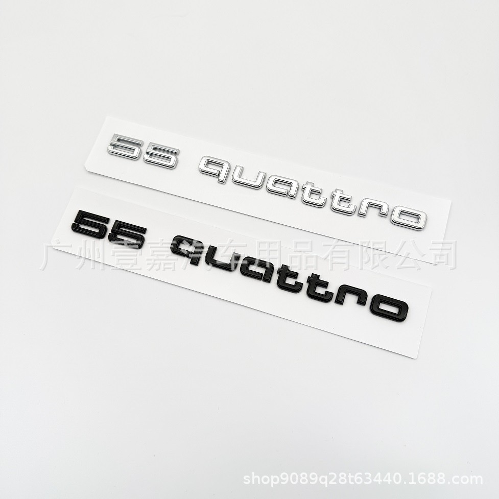 1 Piece New Style Audi quattro Rear Trunk Logo Sticker New Tram 55 ...