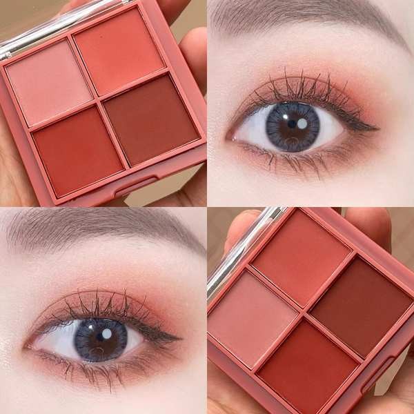 eyeshadow stick eyeshadow palette Palet pembayang mata empat warna mawar kering matte penuh ...