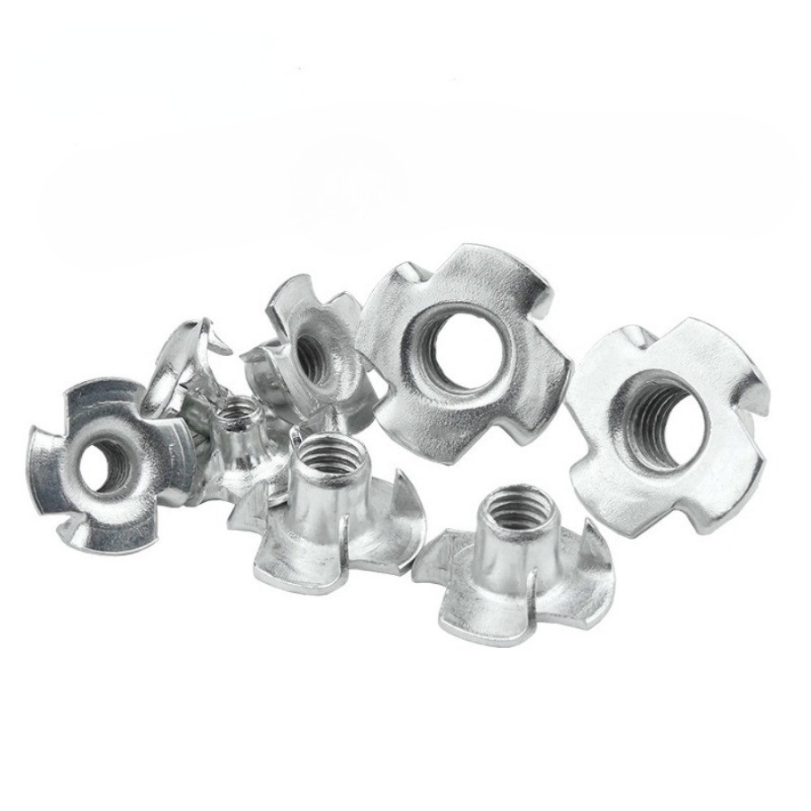 [RL] Four Pronged T Nut Insert Wood Nuts Zince Plated Blind Tee M3 M4 ...