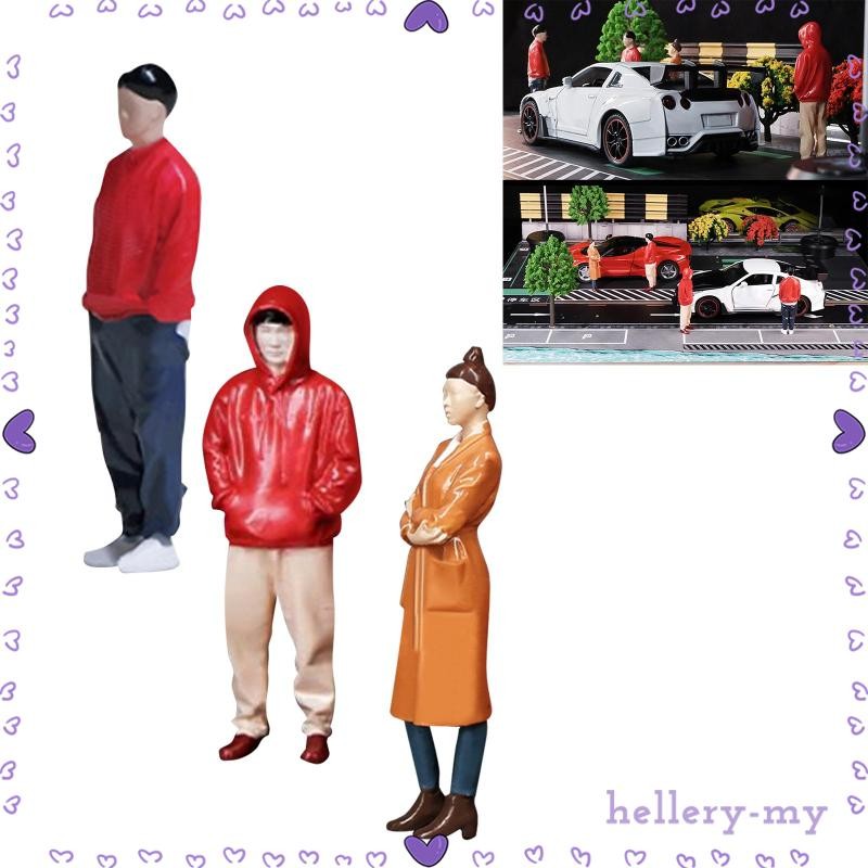 [HelleryMY] Realistic 1/64 People Figures Mini People Model Tiny People ...