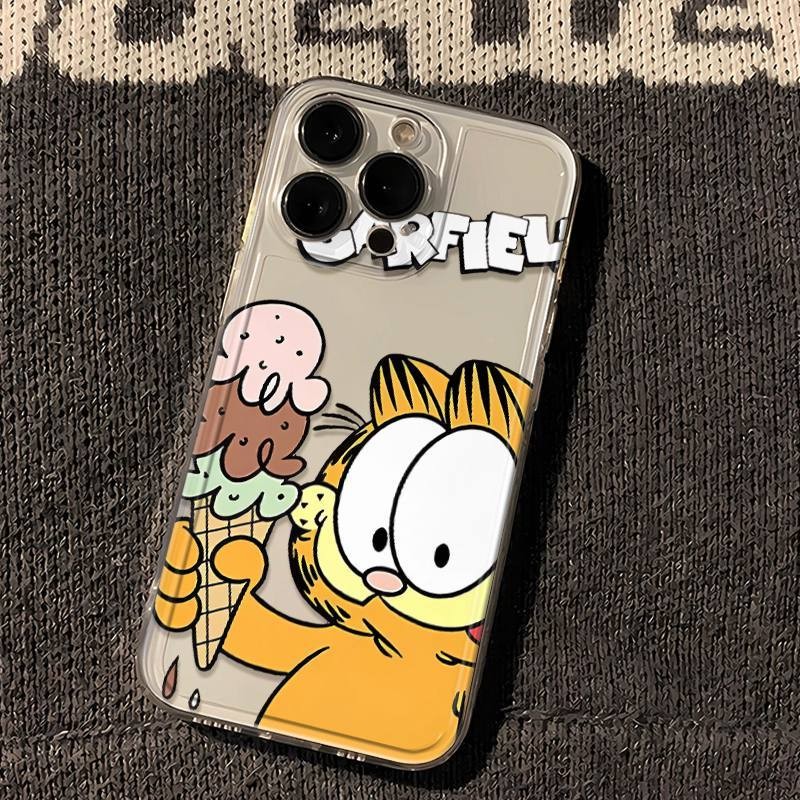 Cute Garfield with Icecream Cute Casing Transparent Murah Good Quality ...