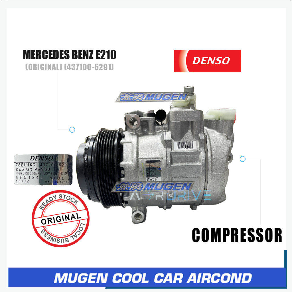 MGC DENSO ORIGINAL MERCEDES BENZ E210 Compressor 437100-6290 | Shopee ...