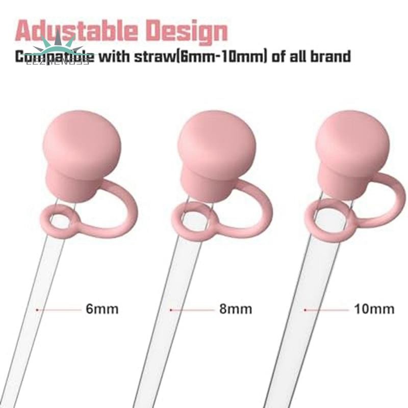 Adjustable Straw Cover Diameter 6mm-10mm, Dishwasher Safe Clear Suction ...