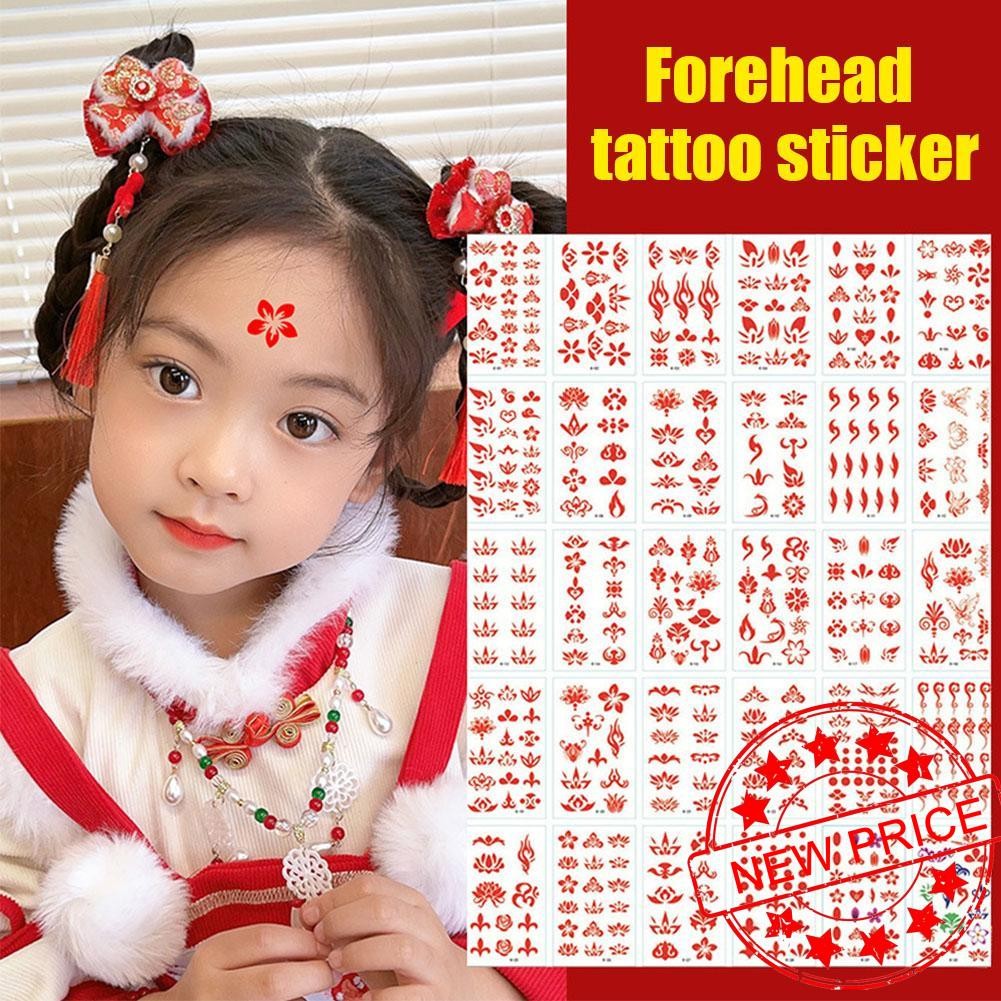 Ancient Costume Forehead Flower Patch Between Eyebrows Forehead Sticker ...