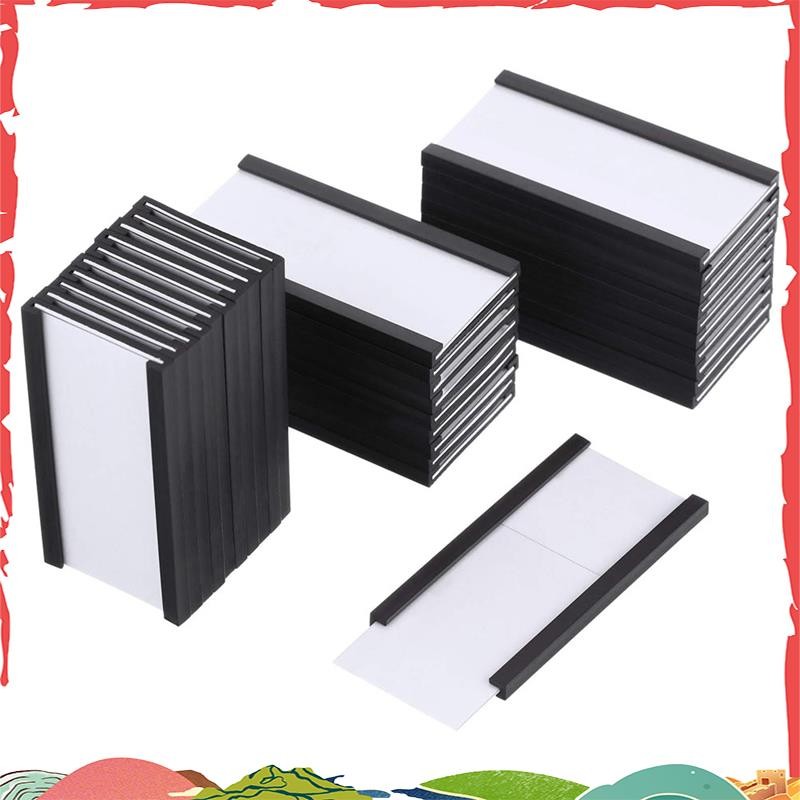 Magnetic Label Holders 1inchx 2inch with White Card Inserts and Clear ...