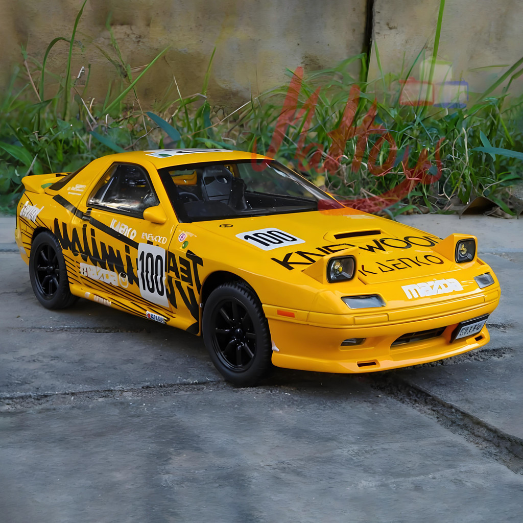 1:24 Mazda RX7 FC Livery JDM Supercar Initial D Alloy Diecast Sound ...