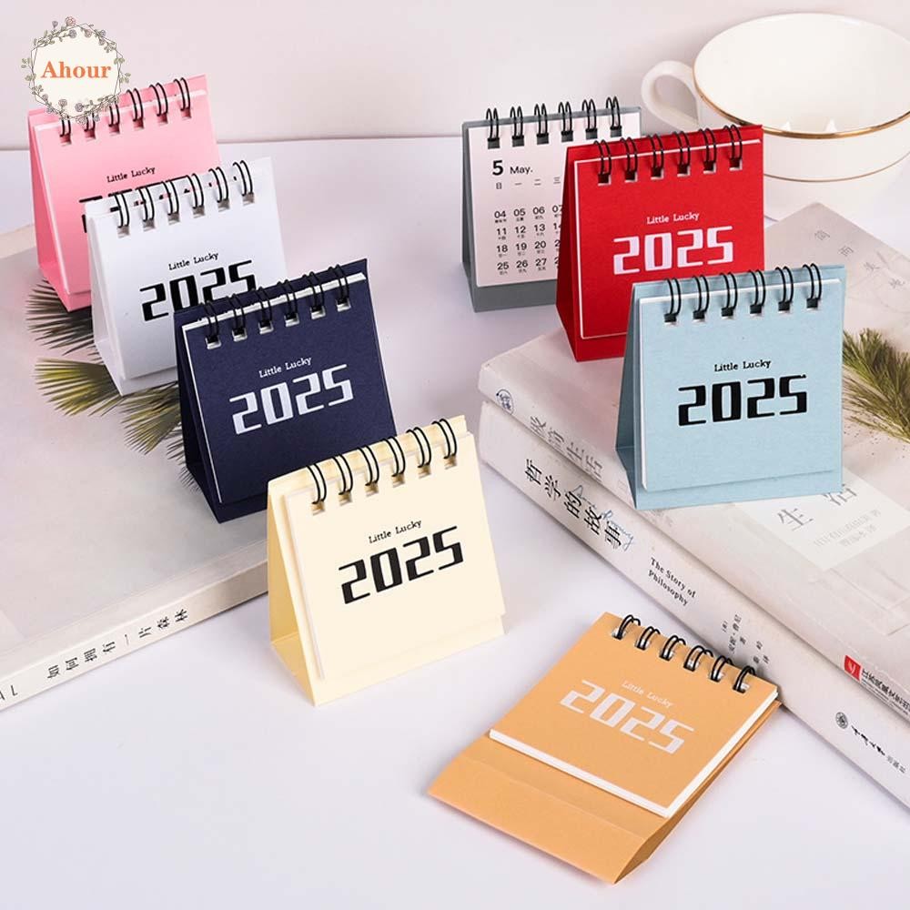 AHOUR 2024 2025 Calendar, Schedule Planner Coil Standing Flip Desktop ...