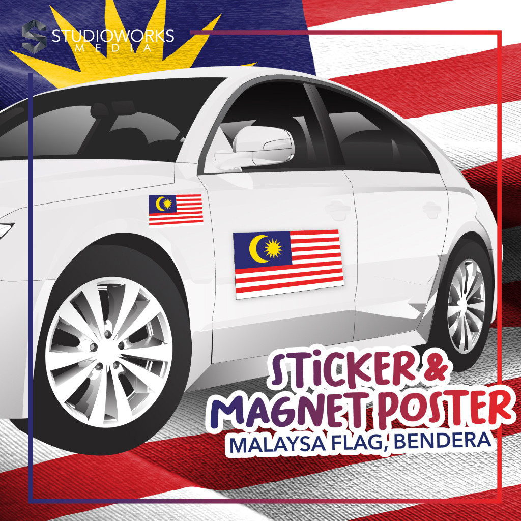 Sticker Magnet Poster Malaysia Flag Bendera Merdeka | Shopee Malaysia