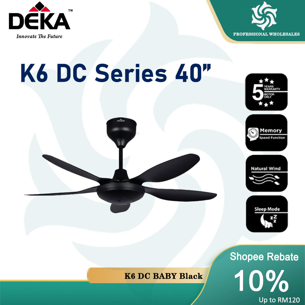 DEKA (NEW 2025) K6 DC 40”/ 56" inches DC motor Remote control 5 Blades ...
