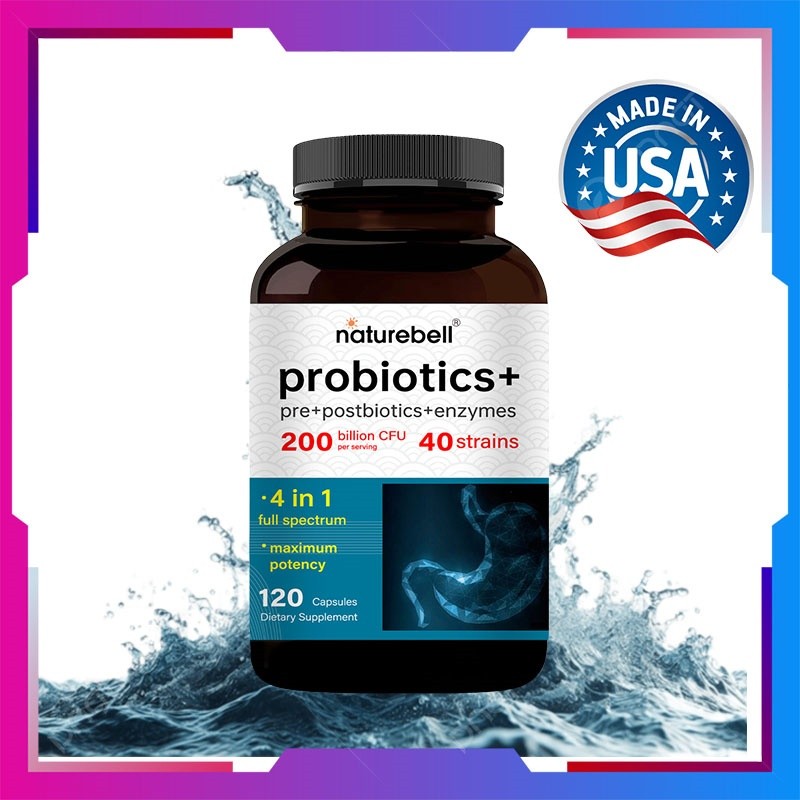 NatureBell Probiotics 200 Billion CFU – with Prebiotics and Probiotics ...