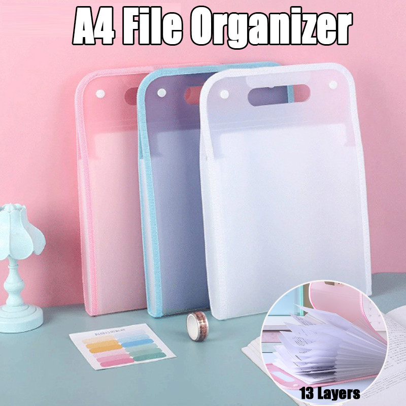 Multifunction A4 File Organizer Expanding File Folder 13 Pockets ...