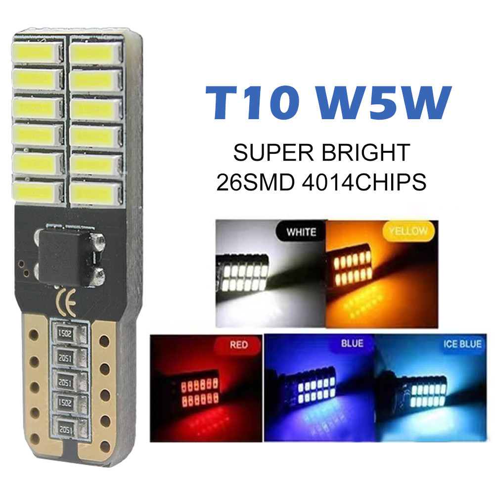 1pc Super Bright T10 Car LED Bulb W5W 24SMD Tail Light License Plate ...