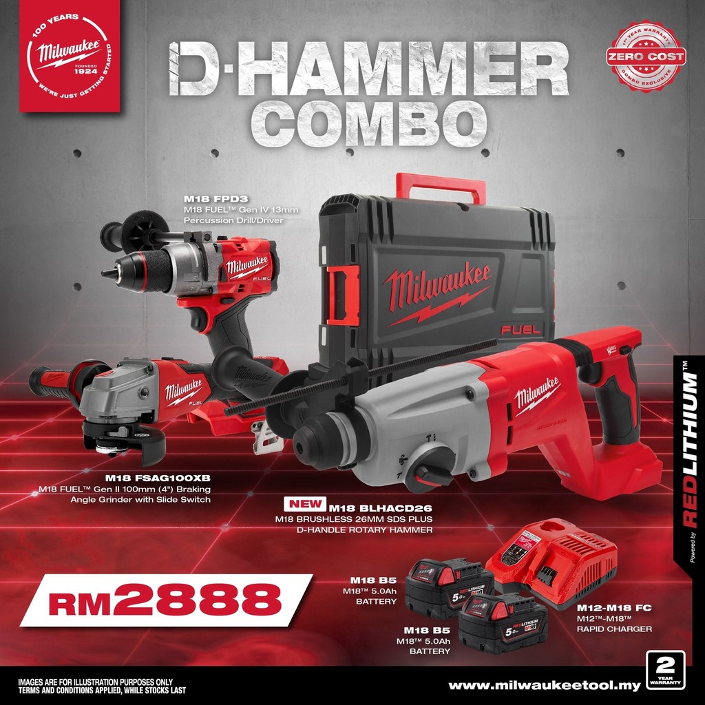Milwaukee M18 D Hammer Combo 2888 / Milwaukee M18 Combo / Hammer Combo ...