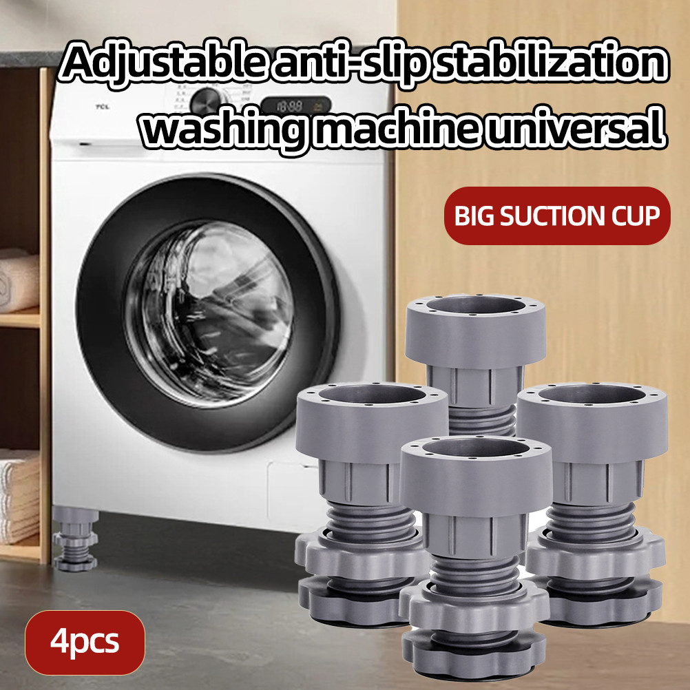 4PC Adjustable Washing Machine Anti Vibration Pad Dryer Base Pad Fridge ...