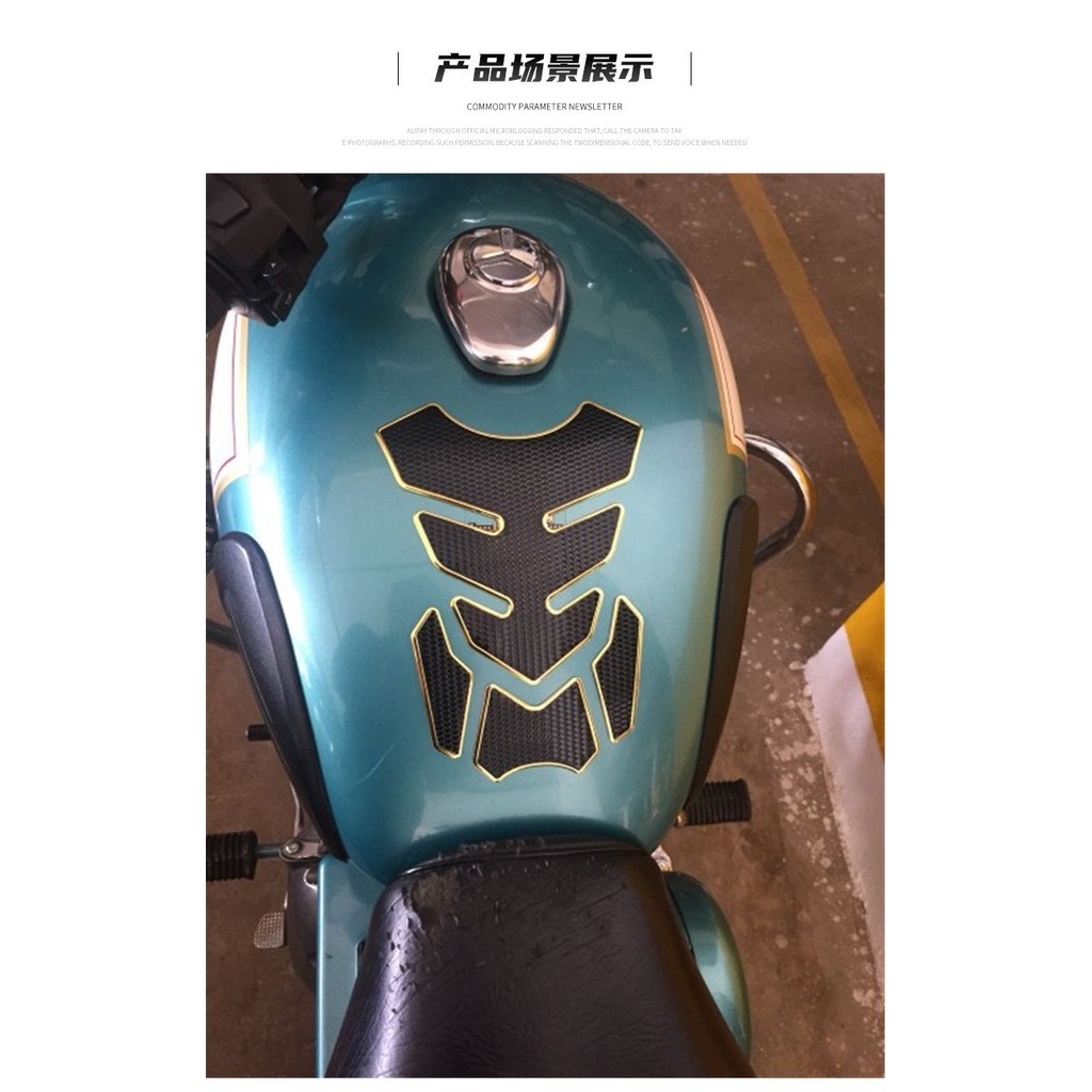 Motorcycle modified flame fish bone decorative sticker Scratch sticker ...