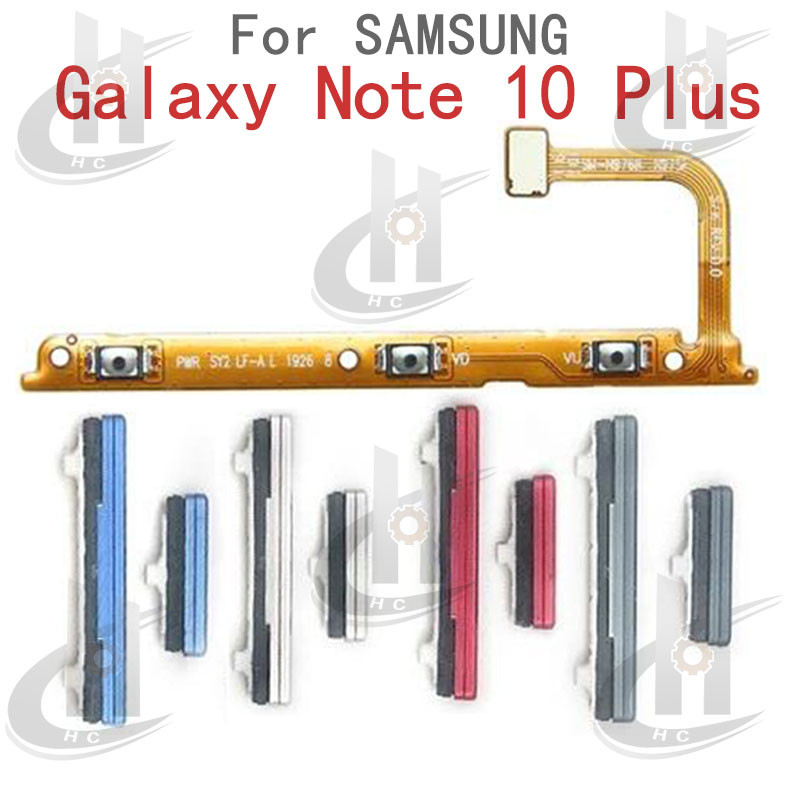 For Samsung Note 10 Plus Power Volume Side Button Flex Cable Keys ...