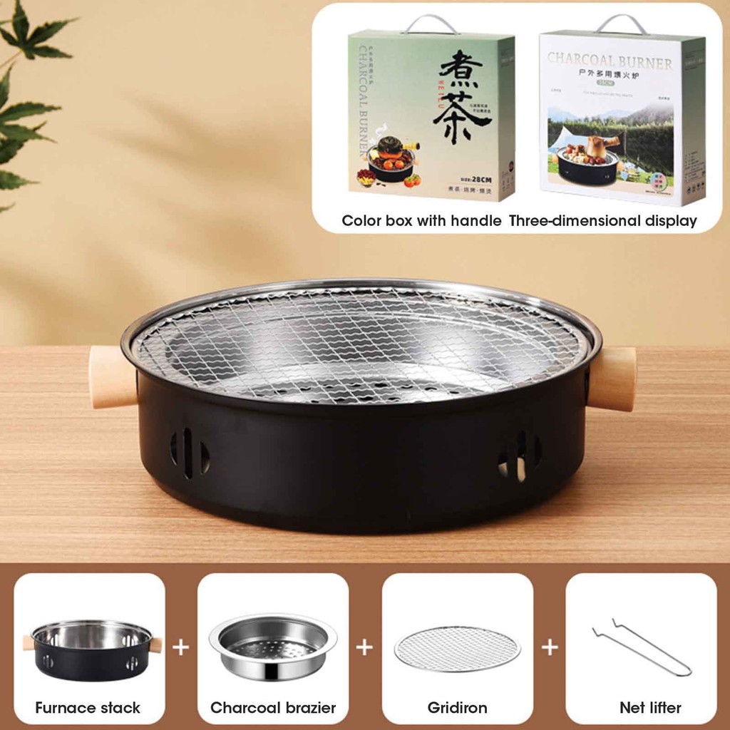 LOCAL Outdoor Disposable Charcoal Grill - Smokeless Takeaway Barbecue ...
