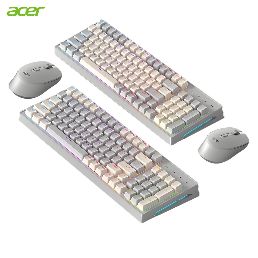 Acer Wireless Keyboard And Mouse Set Bluetooth 2 4g Wireless Connection Light Effect Type C