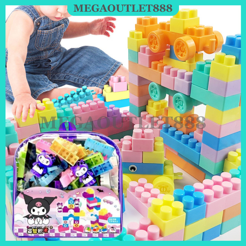 Childrens Toys Kuromi Block Brick Stacking Educational Early Learning ...