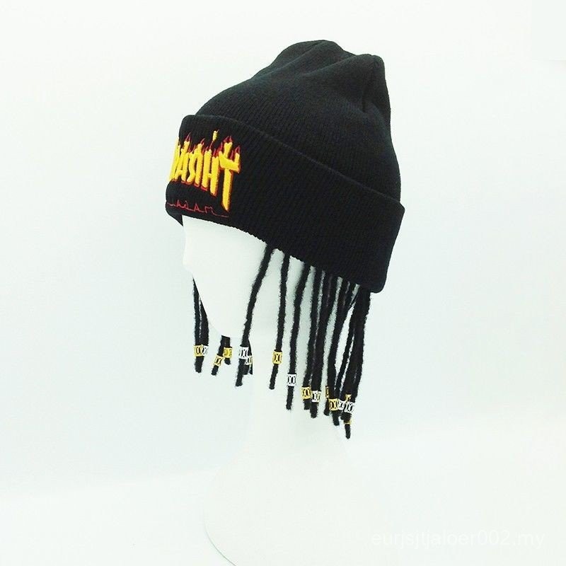 Topi Jalinan Kotor Lelaki Memakai Rambut palsu Lelaki Rap Reggae topi ...