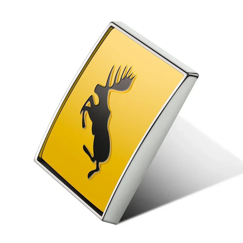 Yellow Prancing Moose Emblems Trunk Sticker For Volvo Polestar Rdesign ...