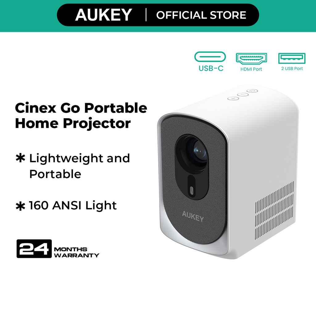 Aukey RD-880 Cinex Go Wireless Wi-Fi Projector with 1080p Resolution ...