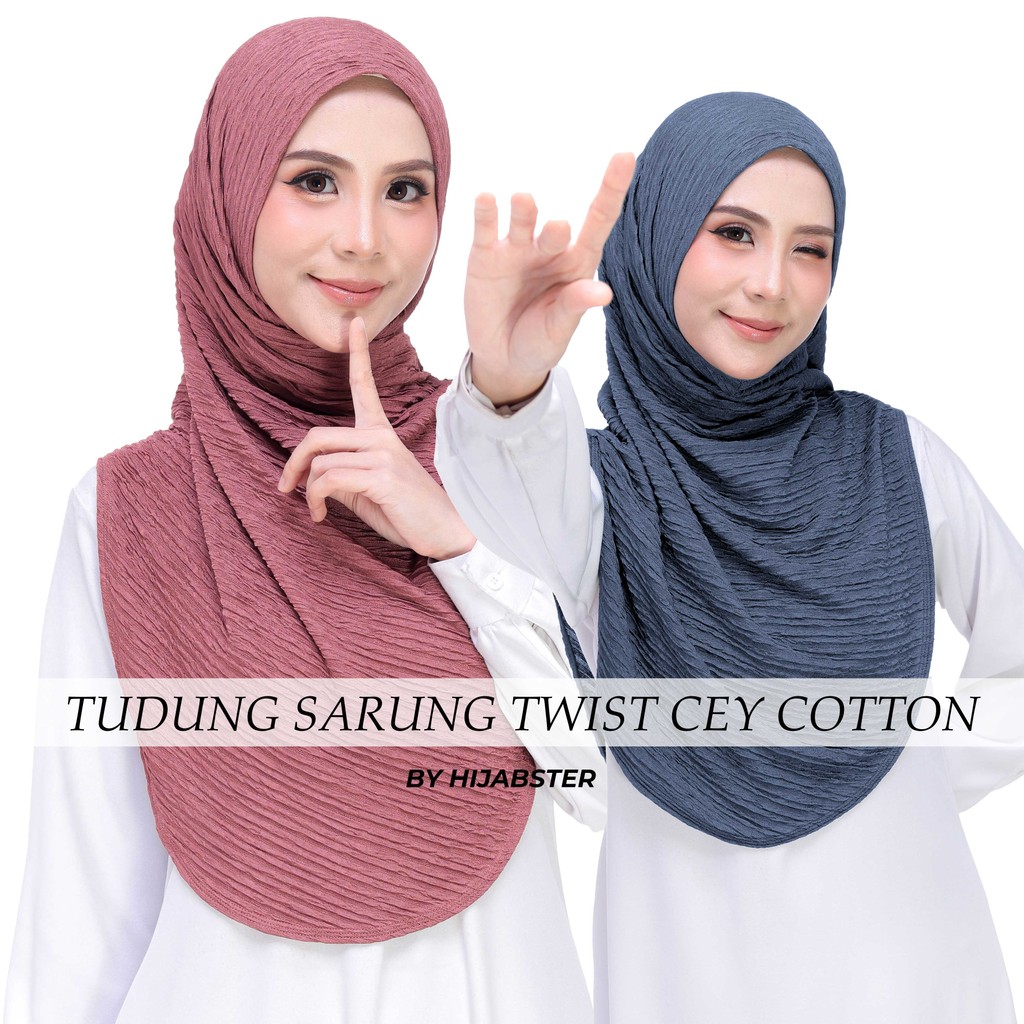 INSTANT TUDUNG SARUNG TWISTER | PLEATED LADY CRUSH PREMIUM | Shopee ...