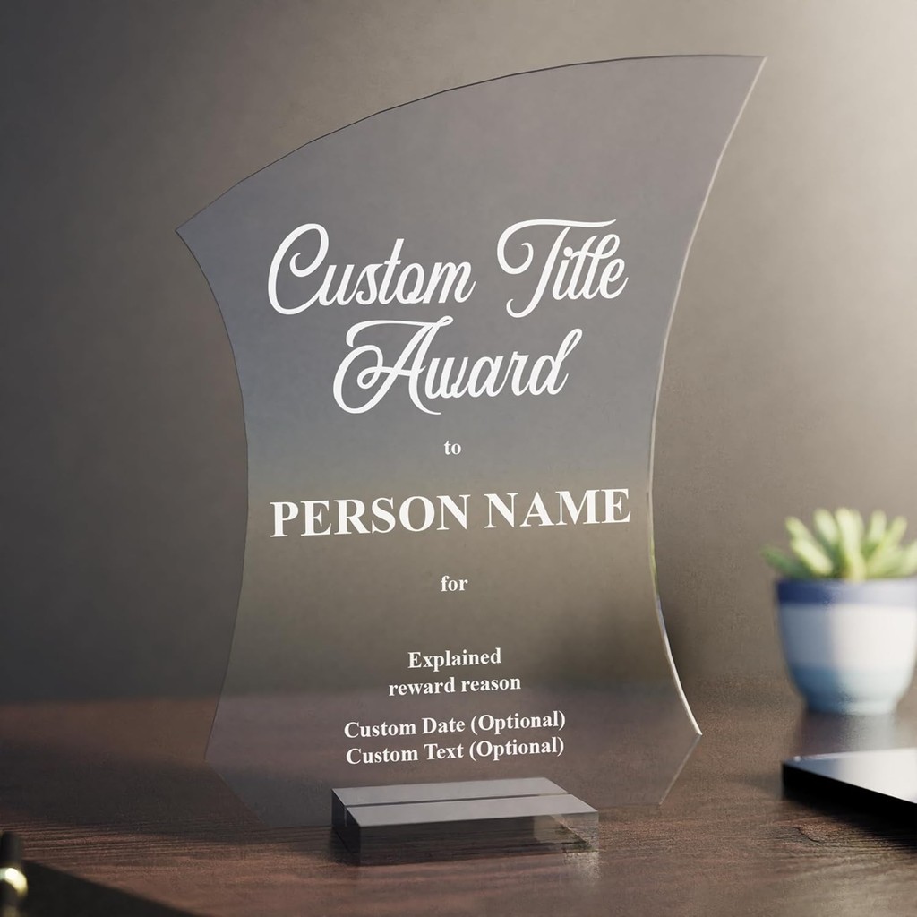 Personalized Acrylic Trophy Award for Activities I Custom Trophy Plaque ...
