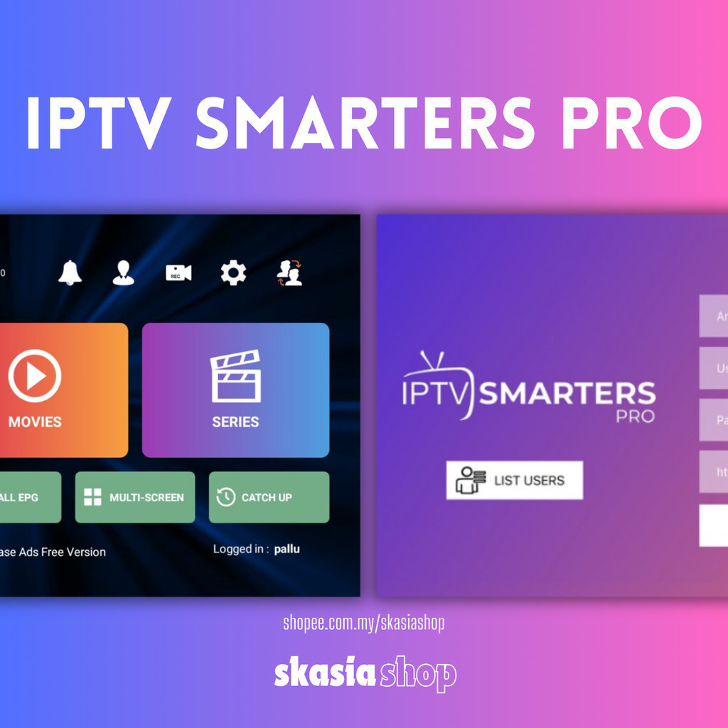 APP SMART TV IPTV SMARTERS PRO STREAM PLAYER XCIPTV PLAYER | Shopee ...