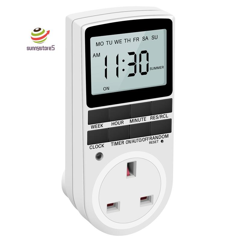 Uk Plug Digital Timer Plug Socket, Electrical Programmable Plug In ...